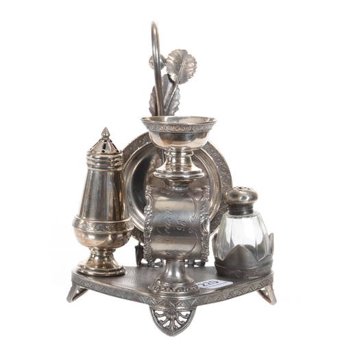 Condiment Set, Victorian Silverplate - Sep 11, 2021 | Woody Auction LLC ...