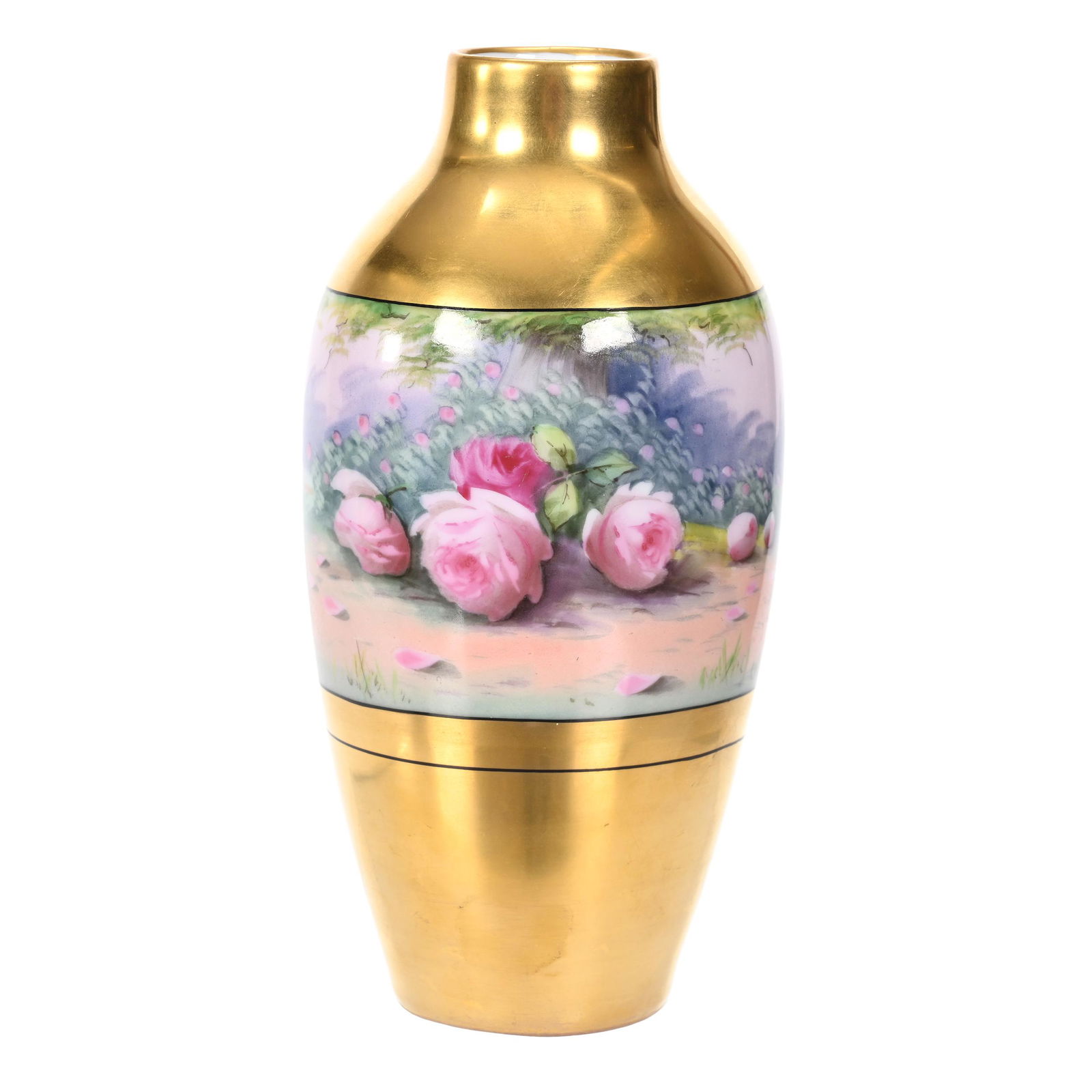 Vase Marked Pickard, Roseland Pattern