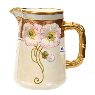 Pitcher Marked Pickard, Twin Poppy Pattern