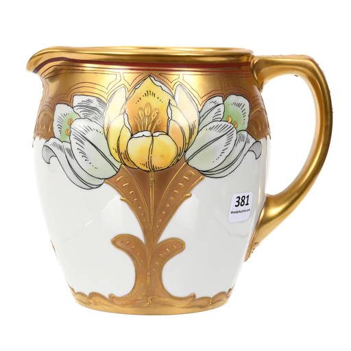 Pitcher Marked Pickard, Triple Tulip Pattern