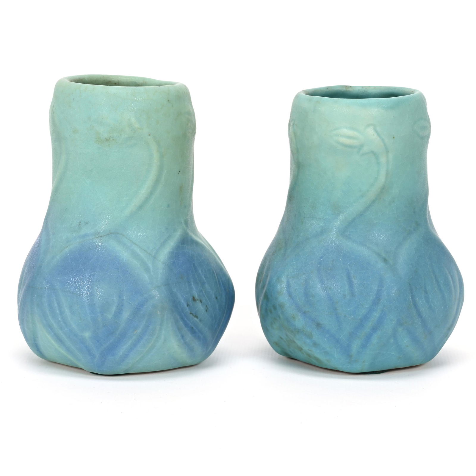 Pair Vases Marked Van Briggle Art Pottery