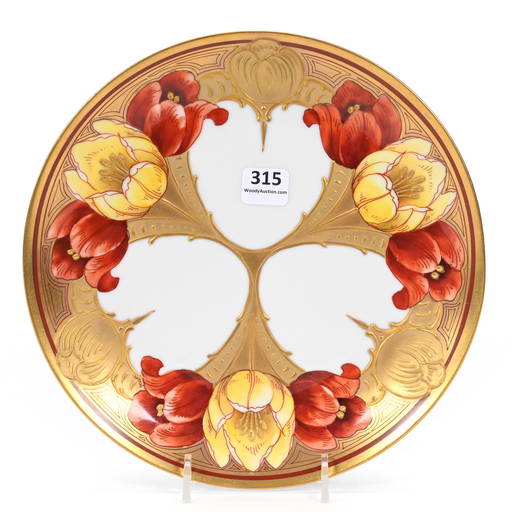 Plate Marked Pickard Triple Tulip Pattern
