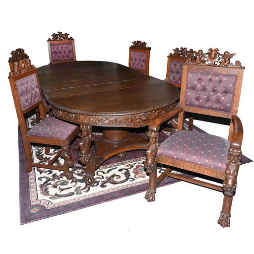 Dining Table By R.j. Horner, Busted Lady Pattern