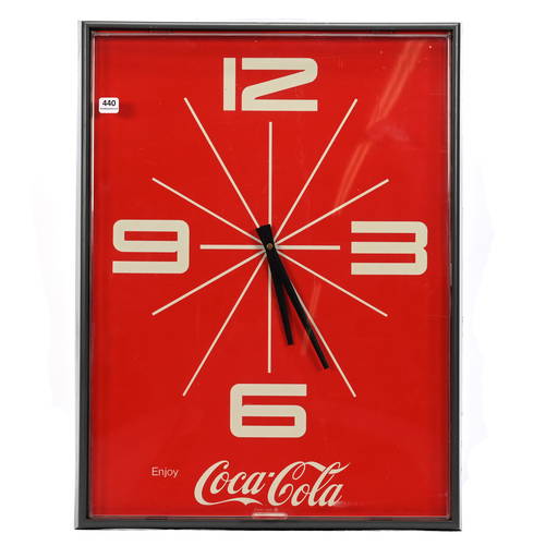 1960's Coca Cola Plastic Battery Clock