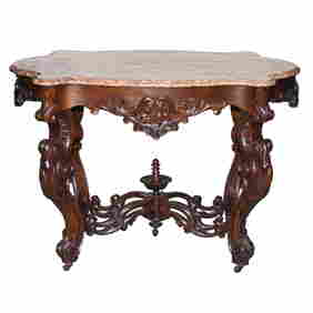 Meeks American Rococo Revival Carved Rosewood Dressing Table - Feb 04 ...