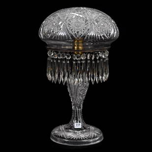 Pairpoint American Brilliant Cut Glass Lamp Shade: