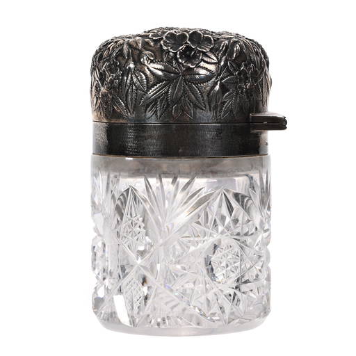 Scent Bottle, American Brilliant Cut Glass, Monarch Pattern By J. Hoare