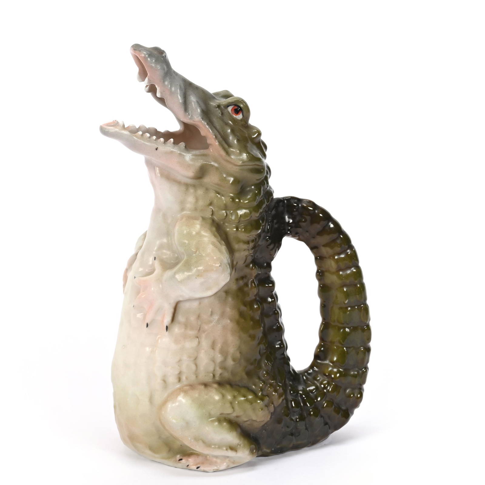 Pitcher, Unmarked Germany, Standing Alligator Auction