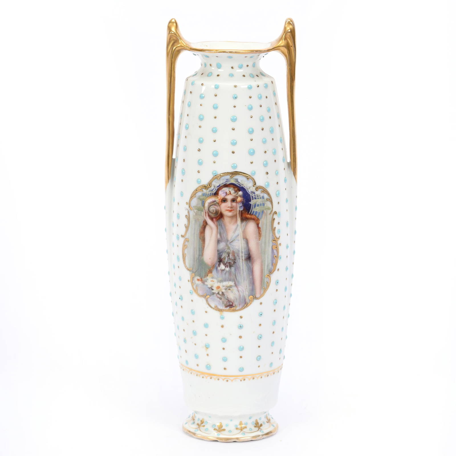 Vase Marked Prov Saxe, Two Handles Auction