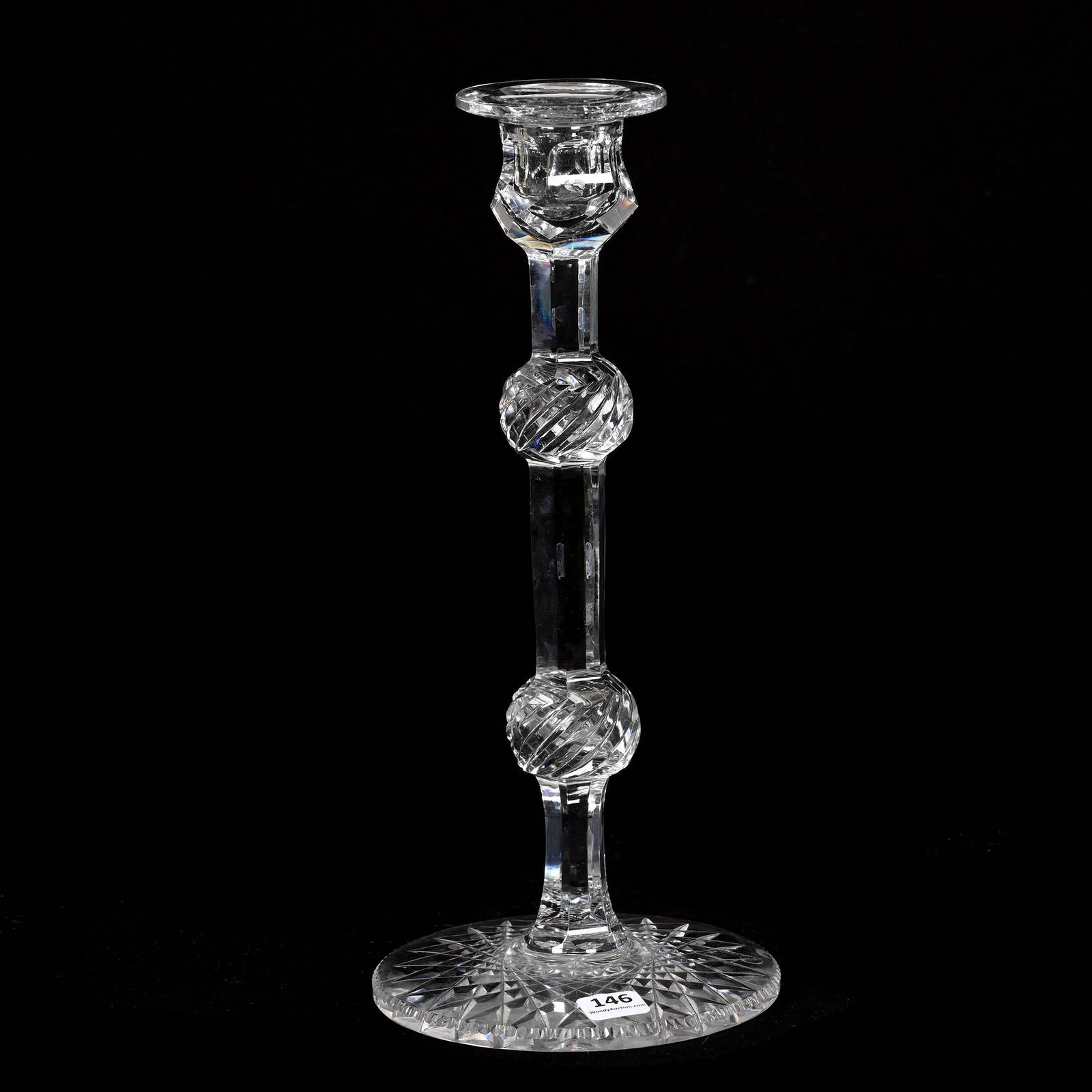 Candlestick, American Brilliant Cut Glass Auction