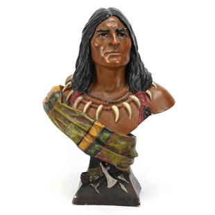 Native American Indian Chalk Bust