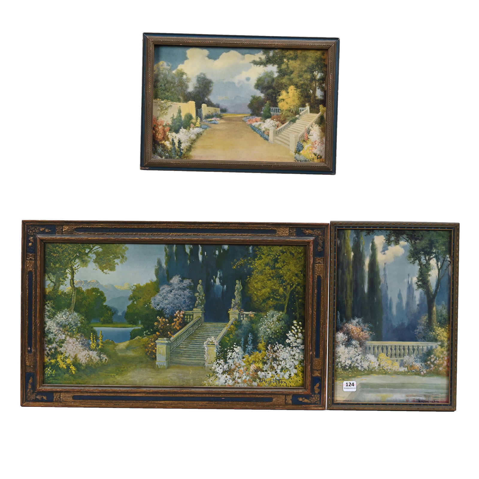 (3) Original Framed Prints Marked R. Atkinson Fox Auction