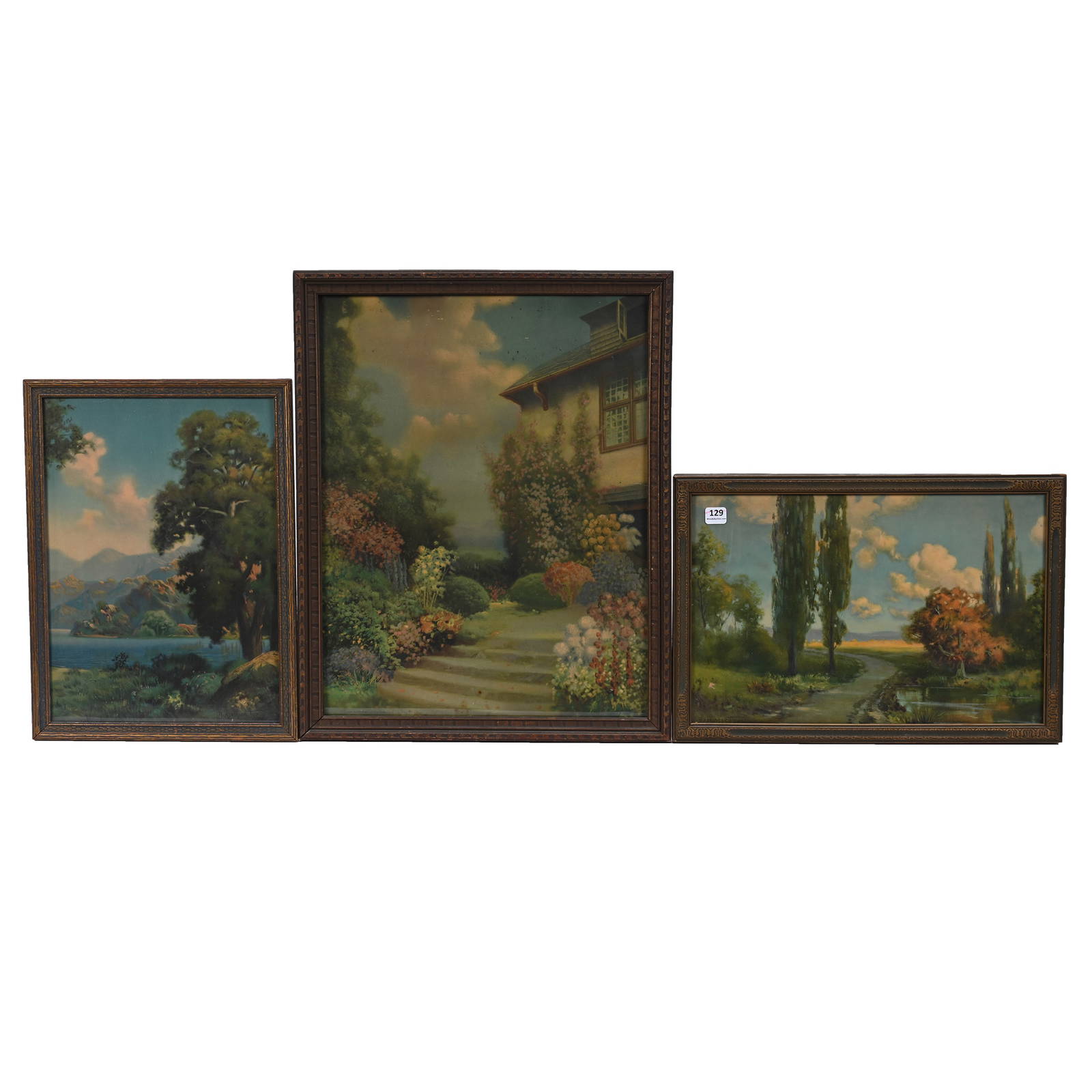 (3) Original Framed Prints By R. Atkinson Fox Auction