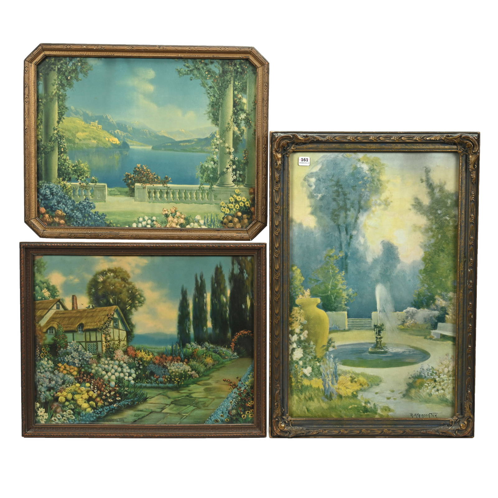 (3) Original Framed Prints By R. Atkinson Fox Auction
