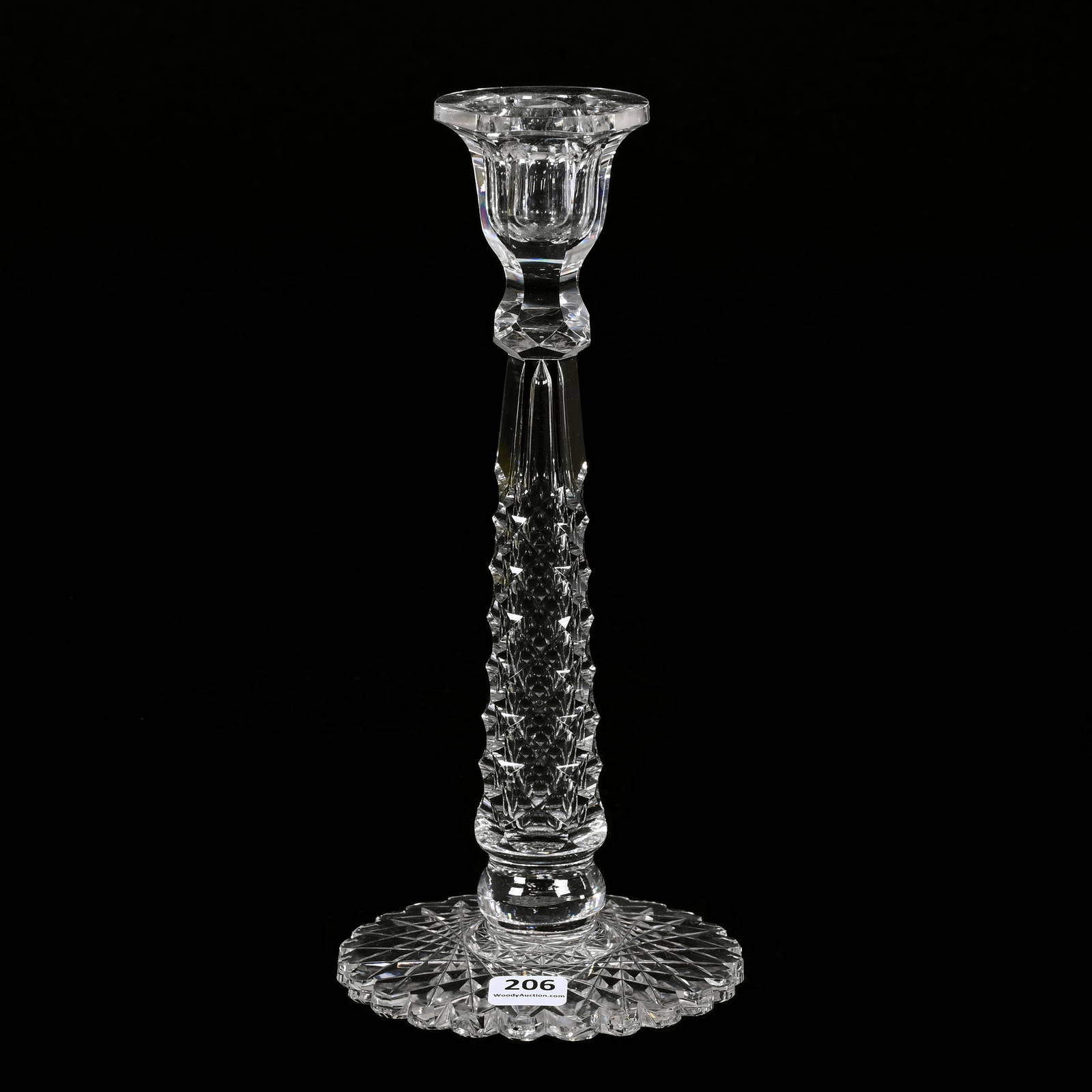 Candlestick, American Brilliant Cut Glass Auction