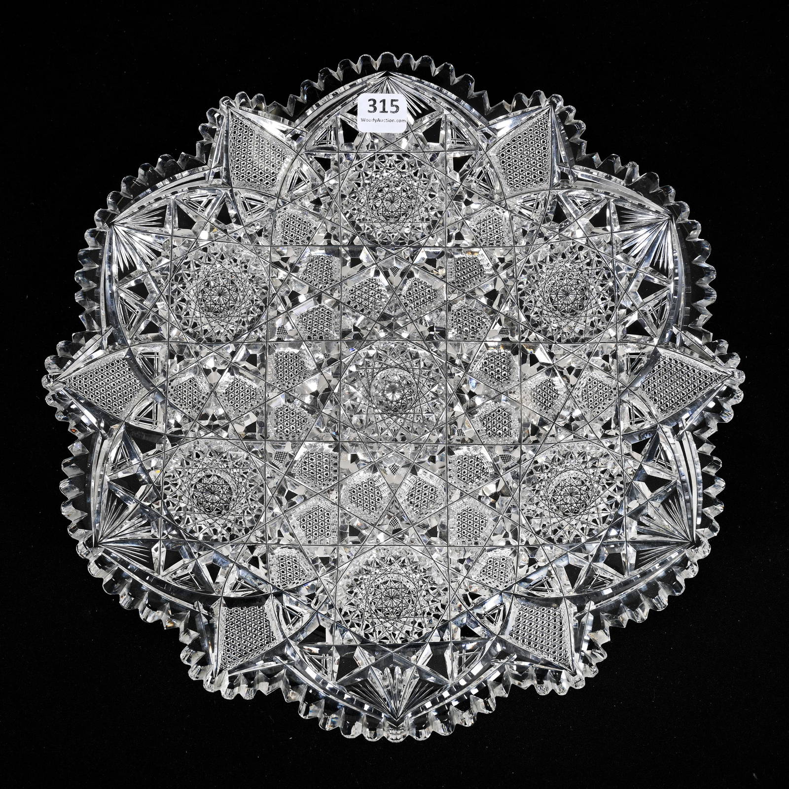 Round Tray, Abcg, Seneca Pattern By Empire Auction