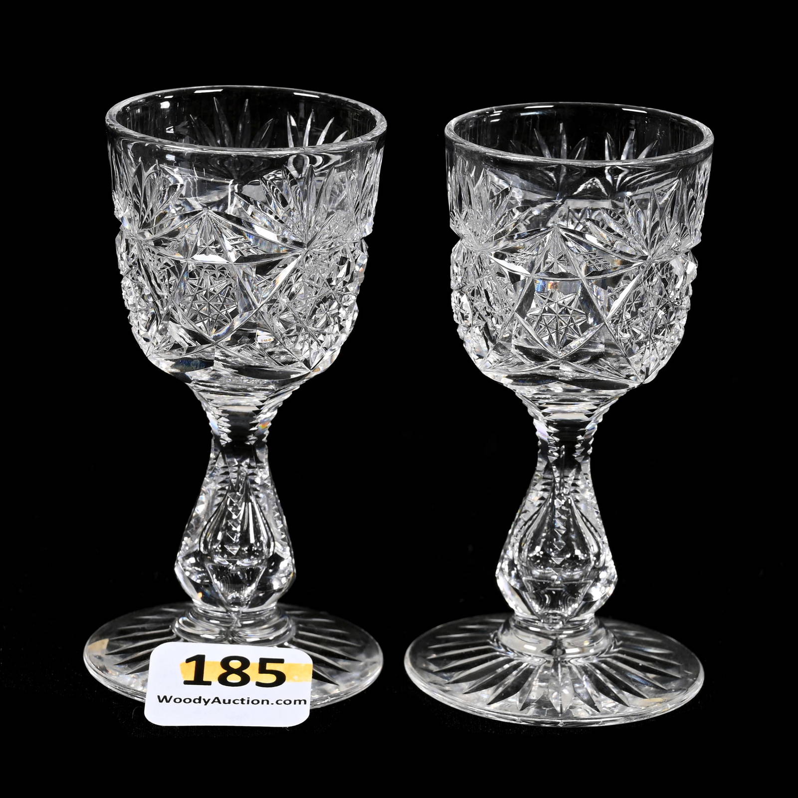 Pair Cordial Stems, Abcg, Signed Libbey Colonna Auction