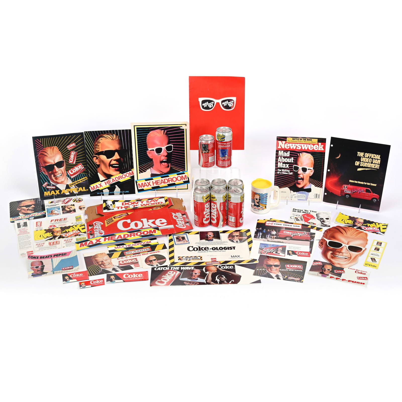 1988 Coca Cola Max Headroom Items Auction