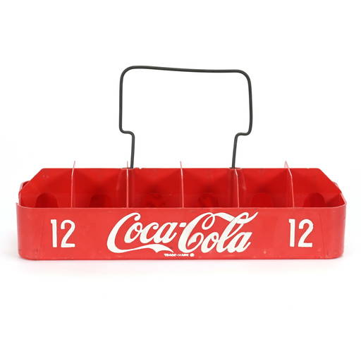 1950's Coca Cola Red Plastic Wire Handle Carrier