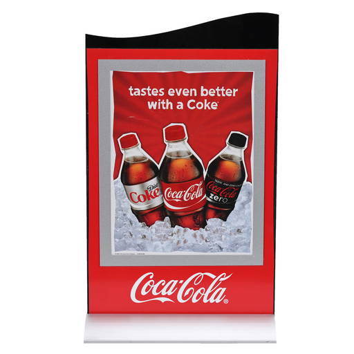 2009 Coca Cola Counter Sign, Plexiglass & Aluminum
