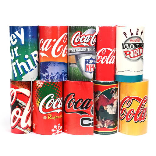 (10) Coca Cola Corrugated Base Wrap Rolls