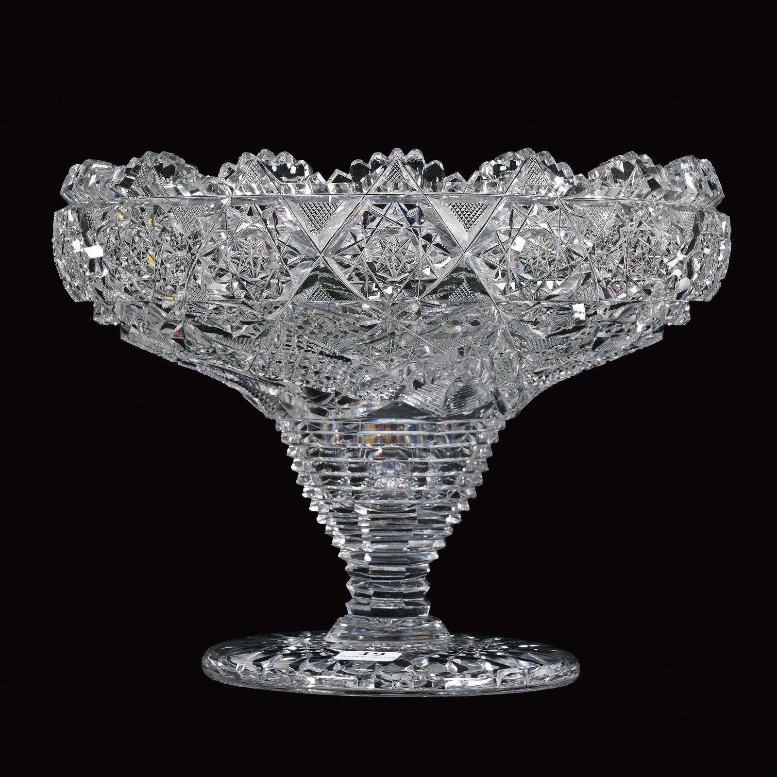 Compote, Abcg, Signed J. Hoare Marquis Pattern Auction