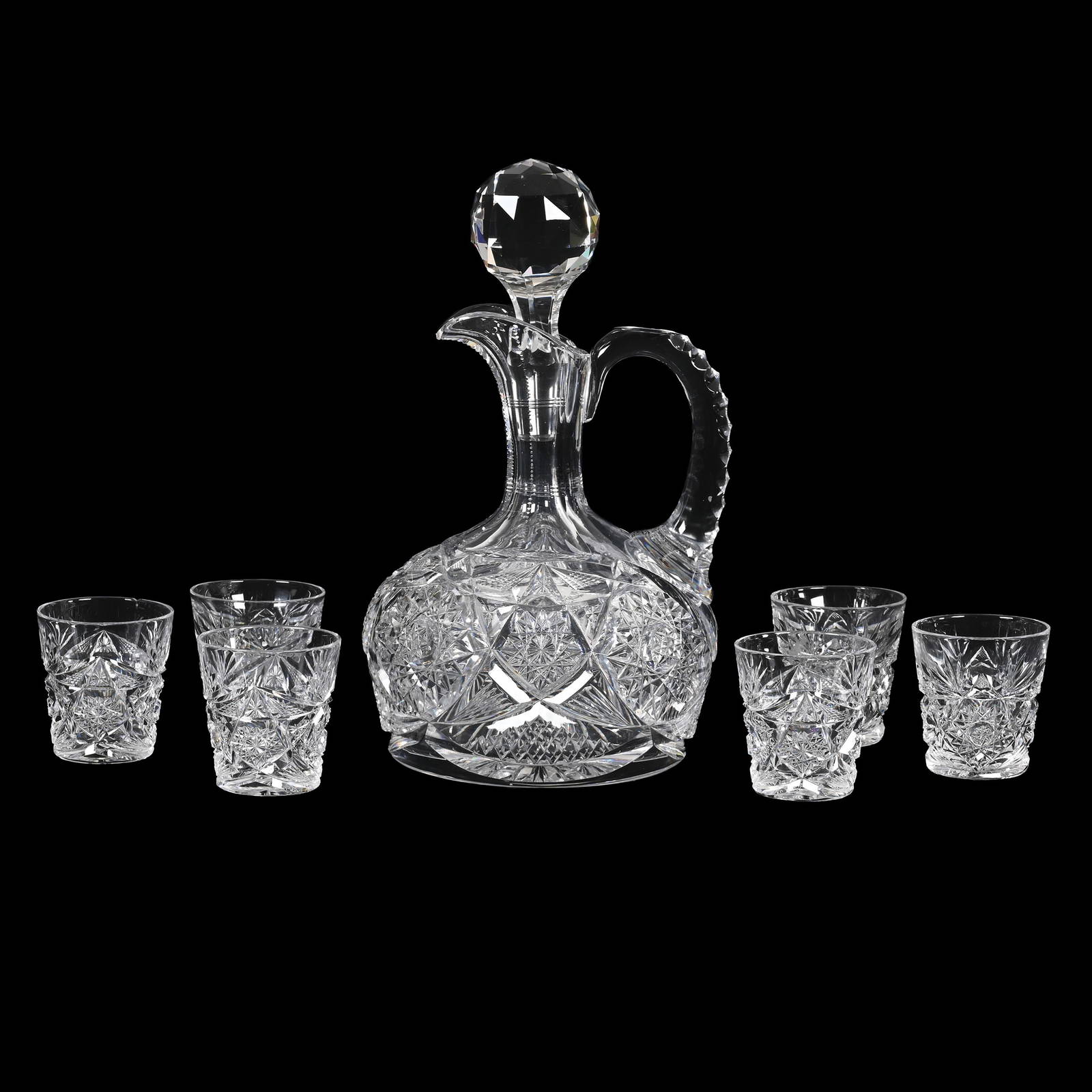 Whiskey Set, Abcg, Signed Libbey Colonna Pattern Auction