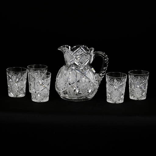 Water Set, Abcg, Signed Libbey Jewel Pattern