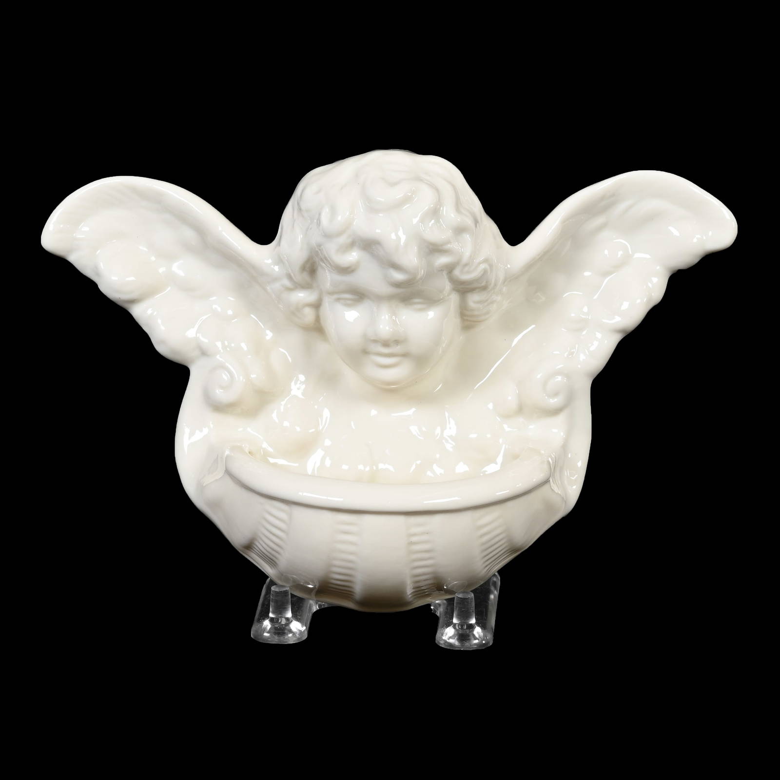Cherub Font, Irish Belleek 8th Blue Mark Auction