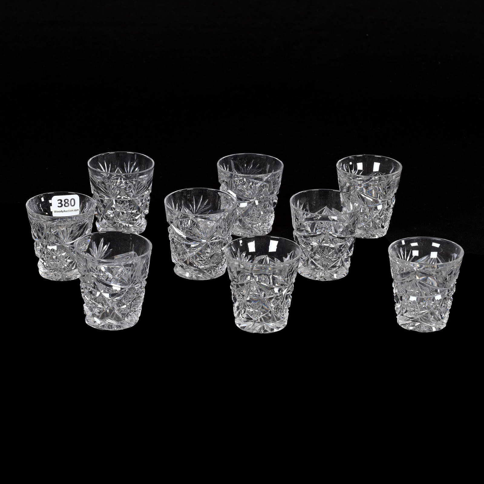 (9) Whiskey Tumblers, Abcg, Signed Libbey Colonna Auction