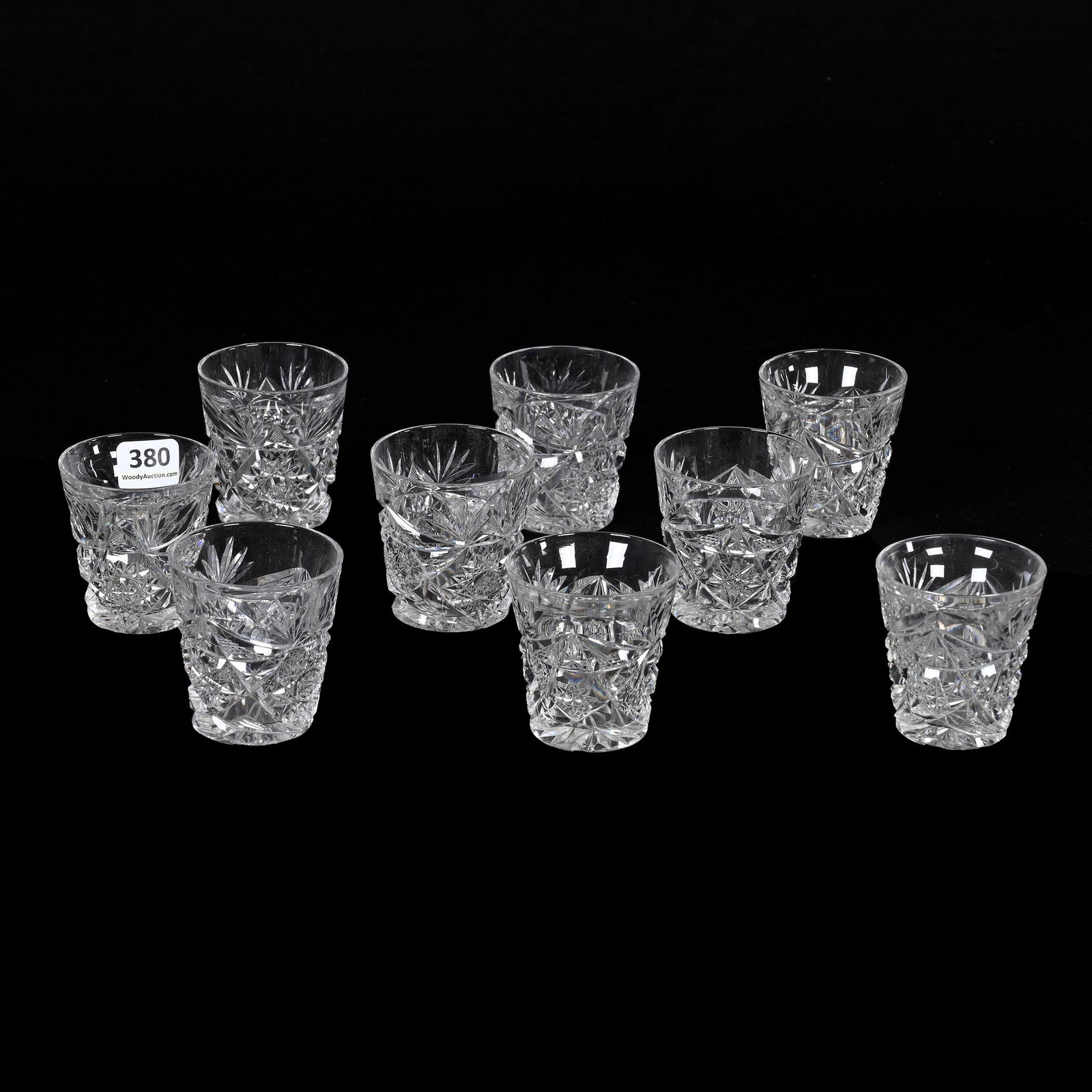 (9) Whiskey Tumblers, Abcg, Signed Libbey Colonna Auction