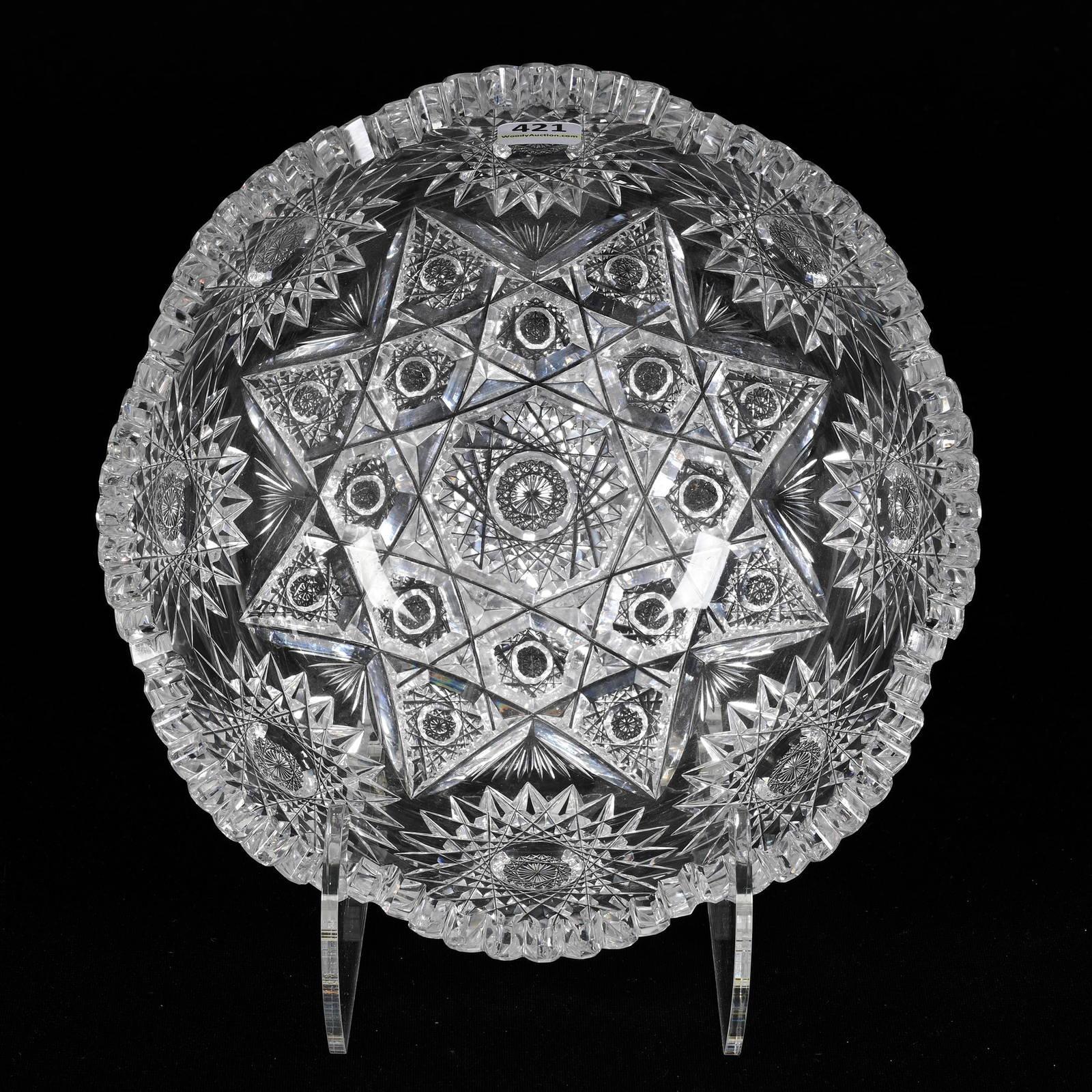 Bowl, Abcg, Festoon Pattern By Hawkes Auction