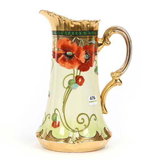 Pitcher Marked Pickard, Twin Poppy Pattern
