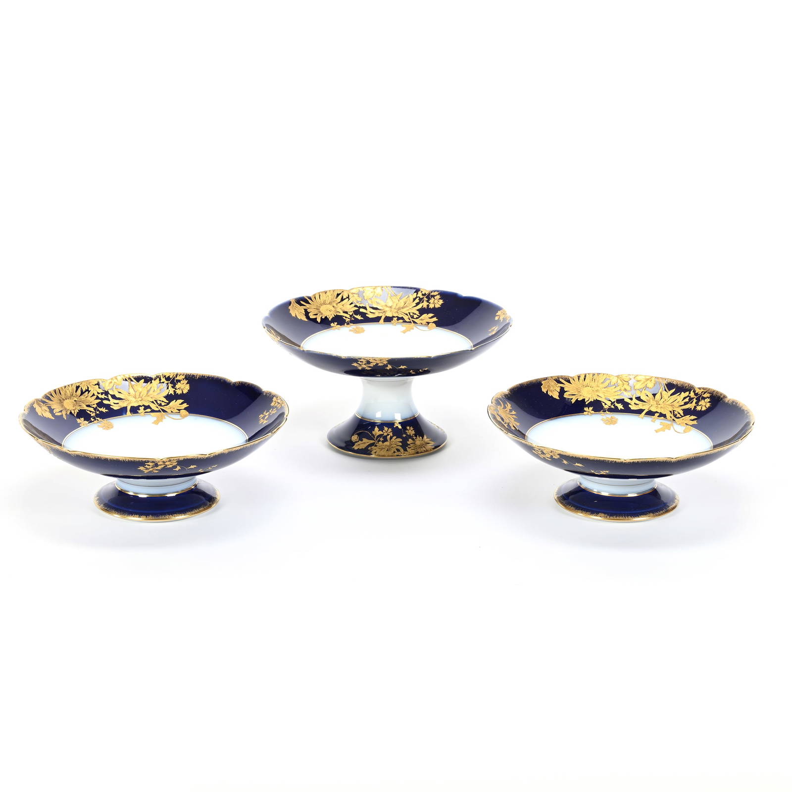 Compote Set Marked C.f. Haviland Auction