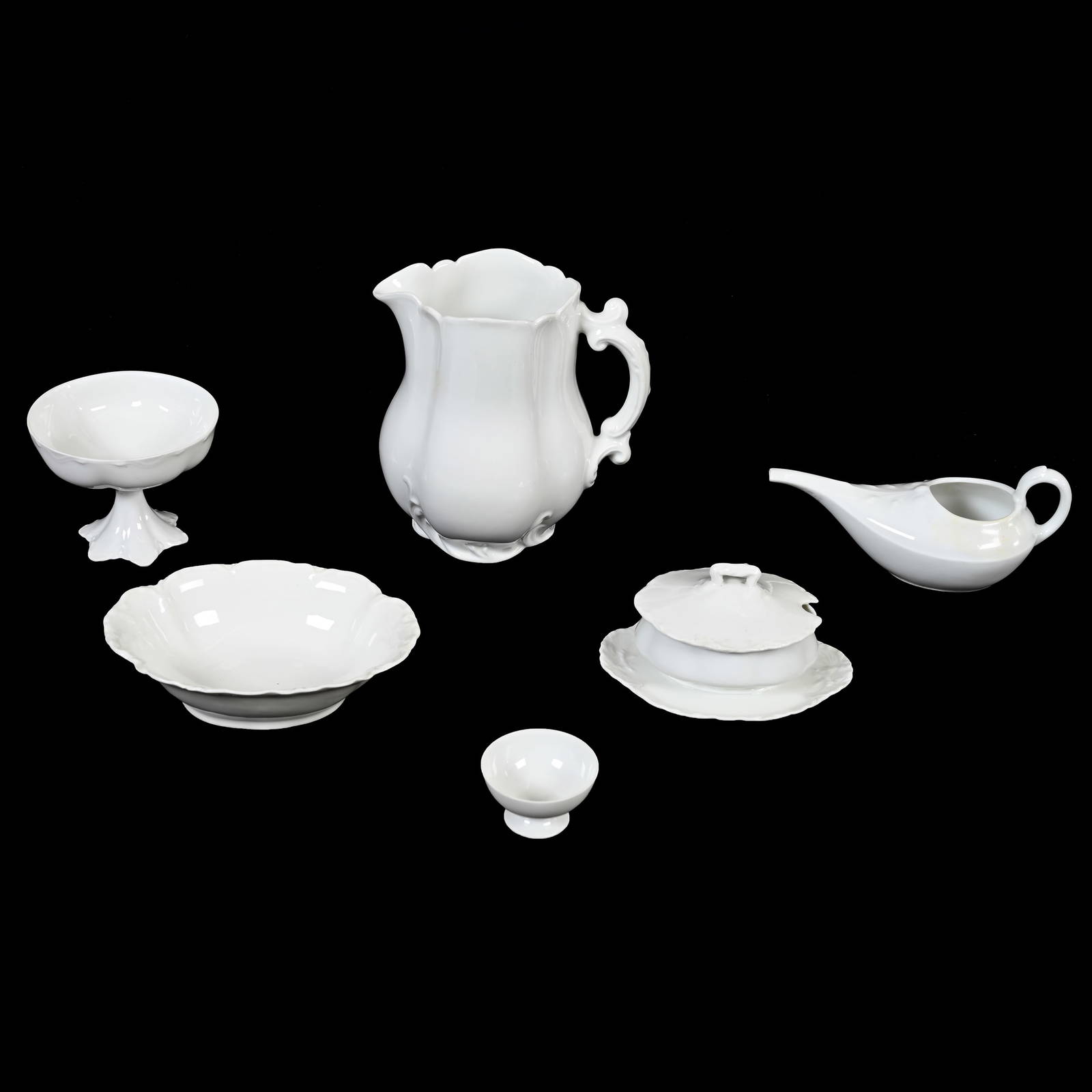 (6) Undecorated Haviland Limoges Items Auction