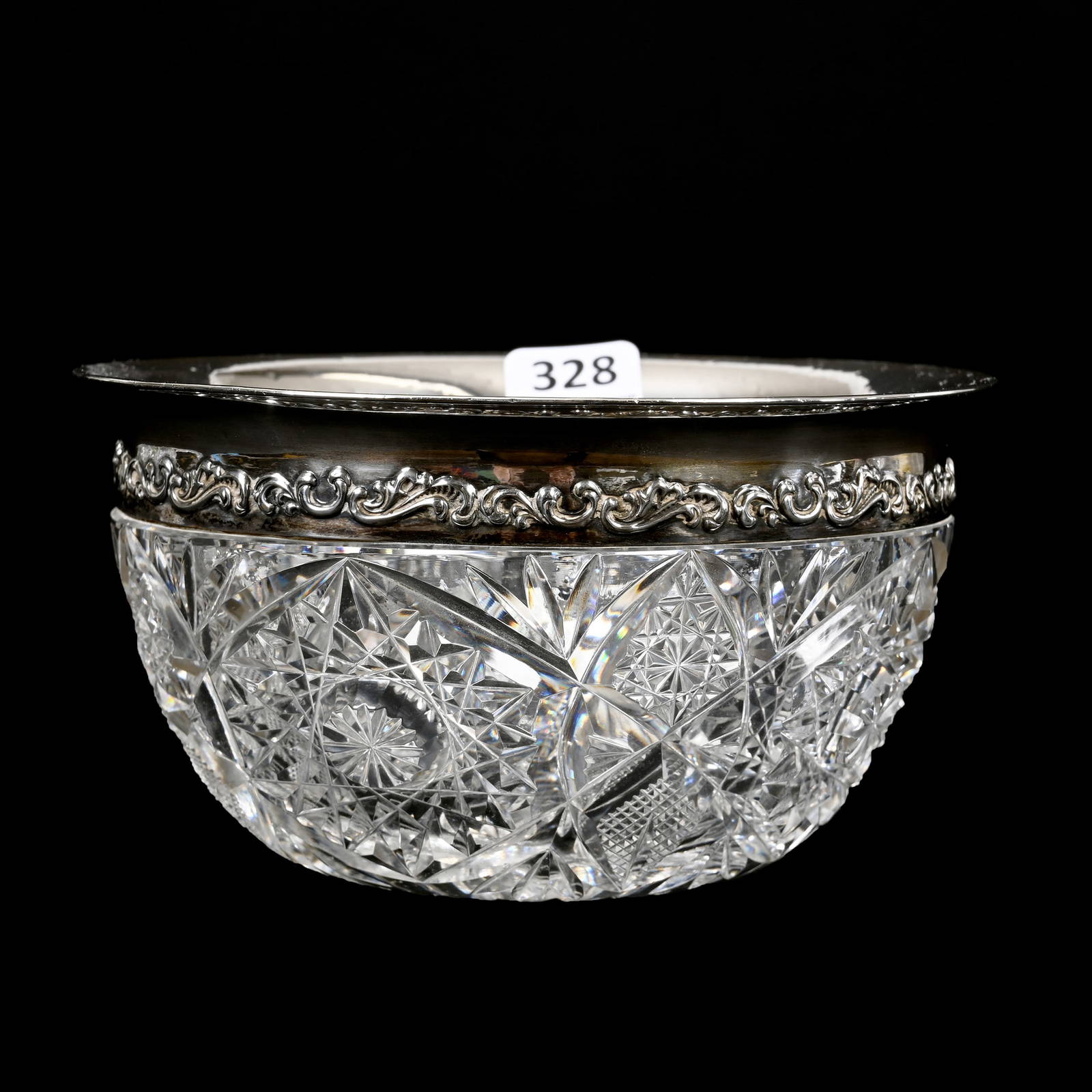 Bowl, American Brilliant Cut Glass, Monarch Pattern By J. Hoare Auction