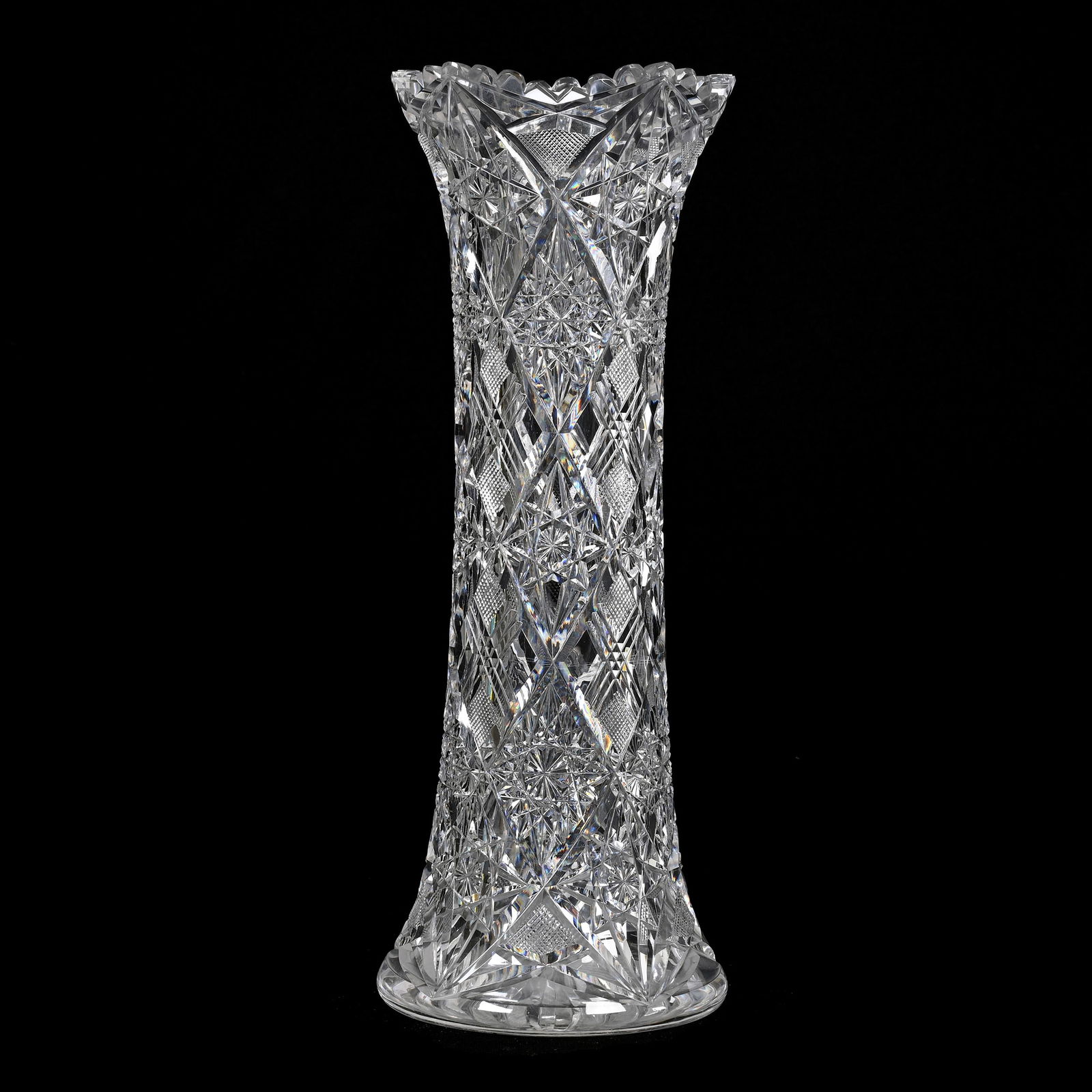 Corset Vase, Abcg, Elfrieda Pattern By Dorflinger Auction