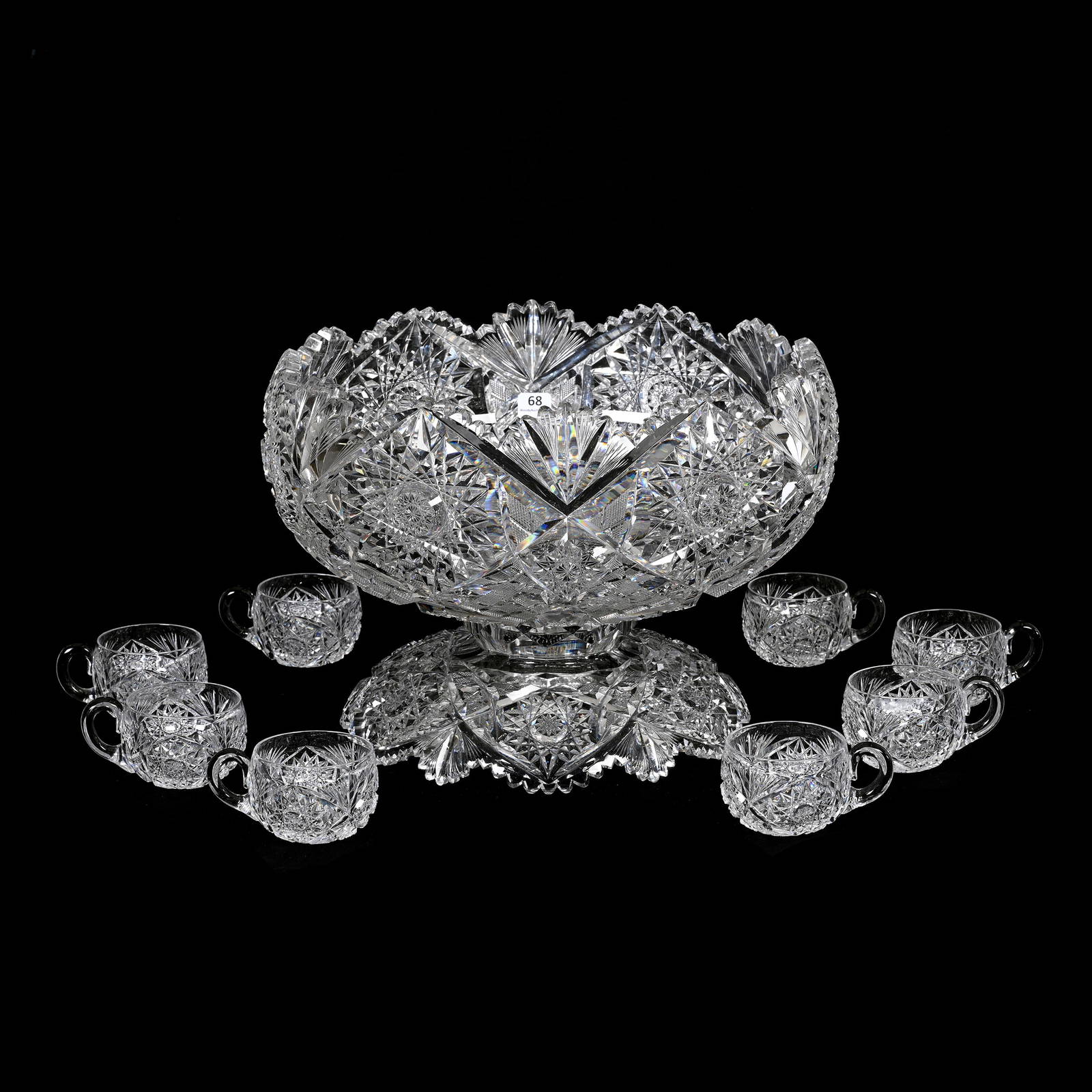 Punch Set, Abcg, Signed Libbey Sultana Pattern Auction