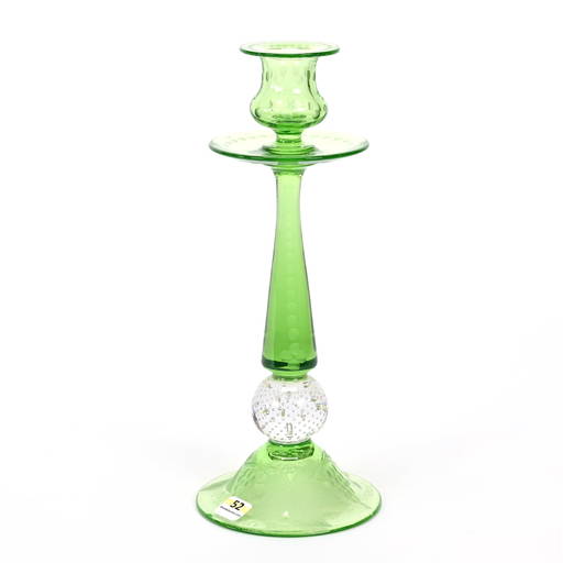 Candlestick, Abcg, Single, Solid Uranium Green