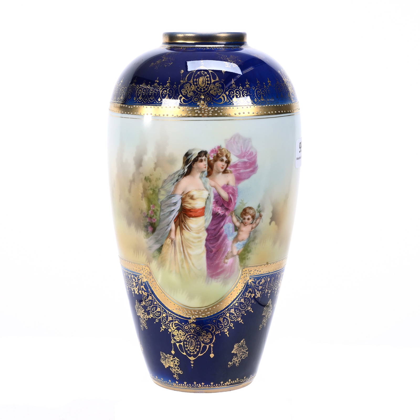 Vase Marked R.s. Suhl, Two Classic Scenes Auction