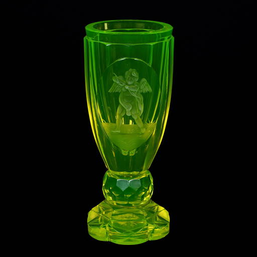 Bohemian/czechoslovakia Beaker, Solid Vaseline Glass