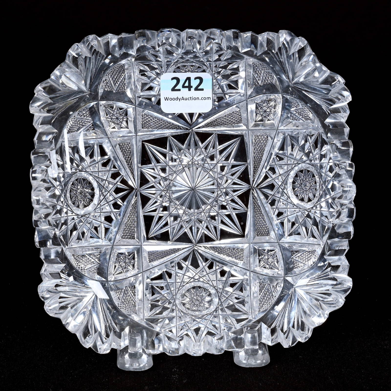 Square Plate, Abcg, Signed Libbey Sultana Pattern Auction
