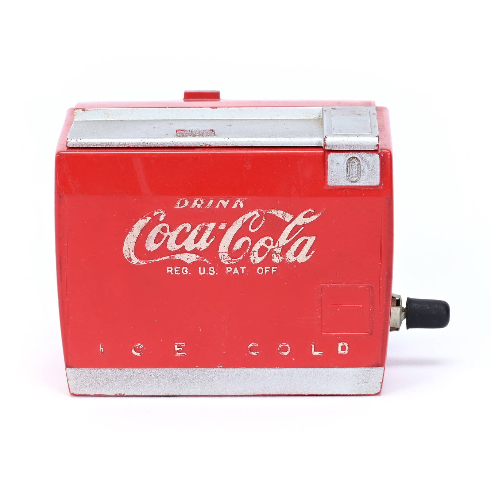Coca-cola Miniature Cooler With Radio, 1950's Auction