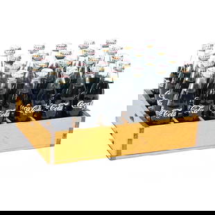 Coca Cola Miniature Wooden Case, (24) Bottle, 1970's