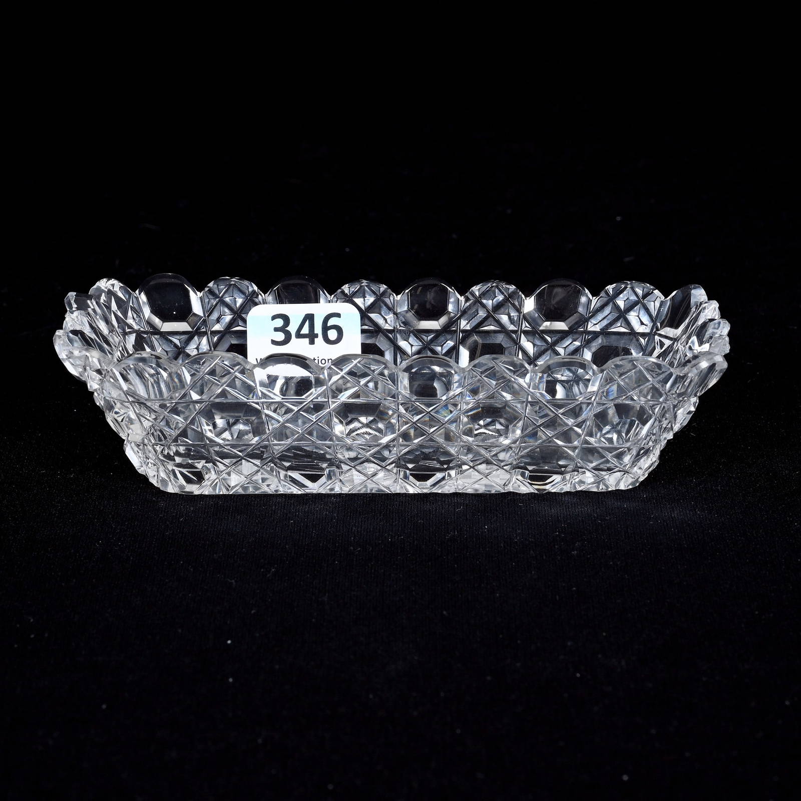 Sugar Cube Dish, Brilliant Period Cut Glass Auction