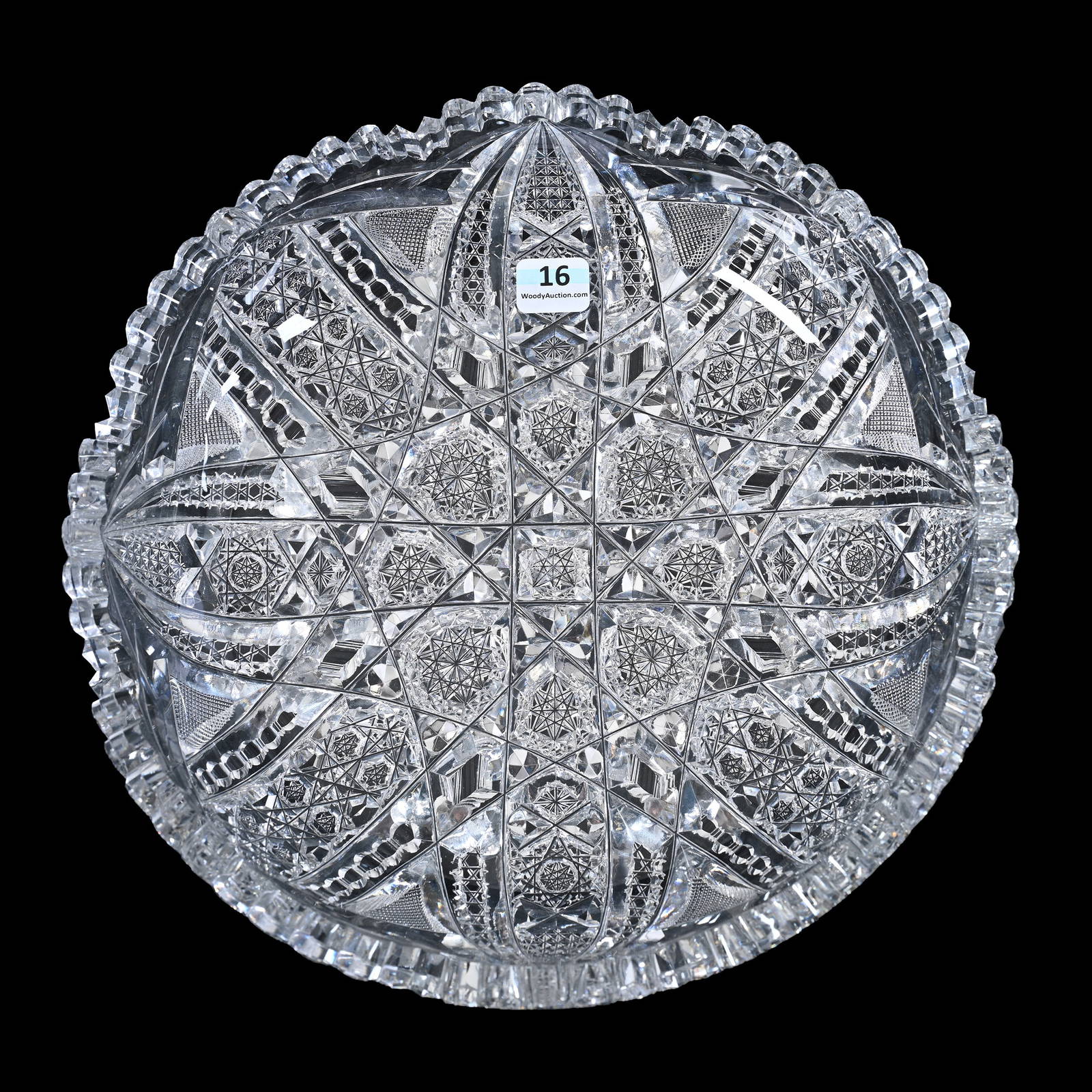 Low Bowl, American Brilliant Cut Glass, Signed J. Hoare Newport Pattern ...