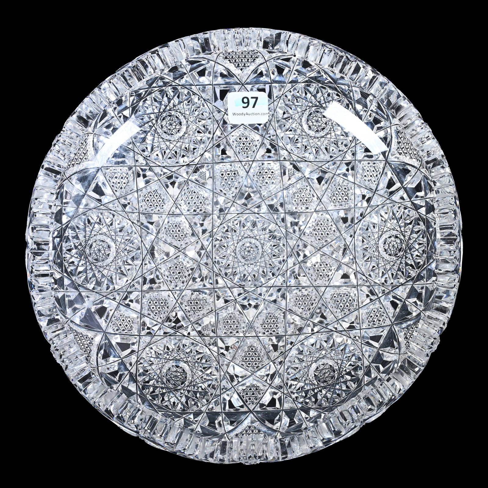 Bowl, Rolled Rim, American Brilliant Cut Glass, Seneca Pattern By ...