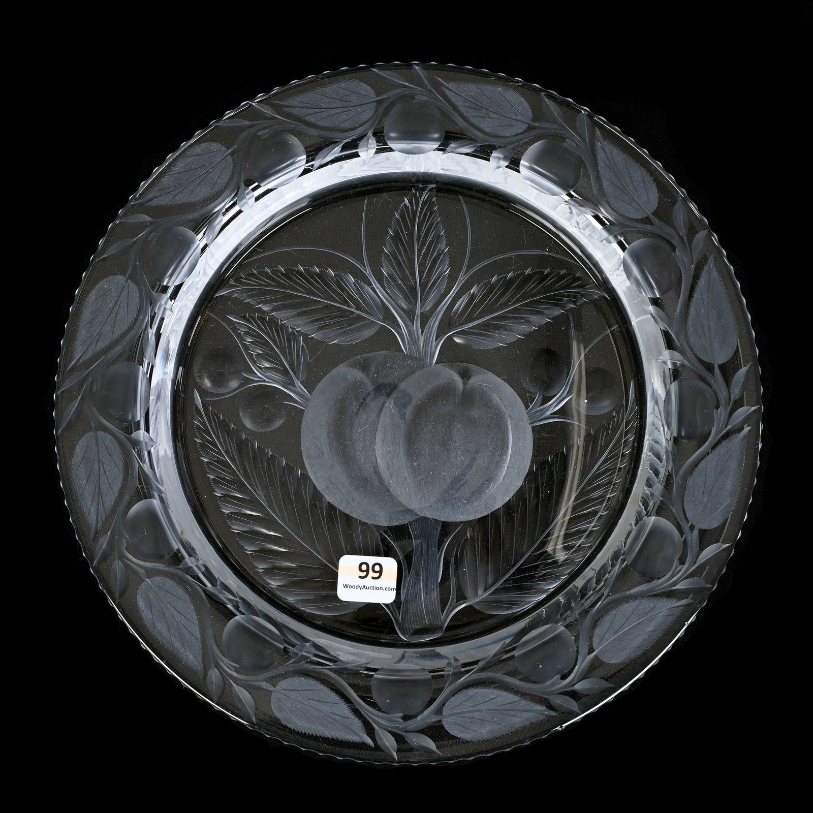 Tray, Abcg, Engraved Apples Pattern By Pairpoint, Also Known As Baked ...