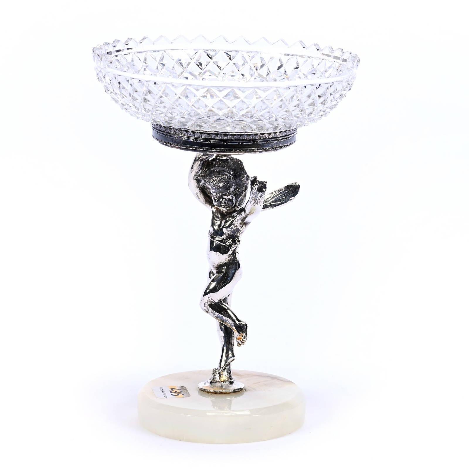 Compote, Two Part, Abcg, Raised Diamond Pattern Bowl By Pairpoint Auction