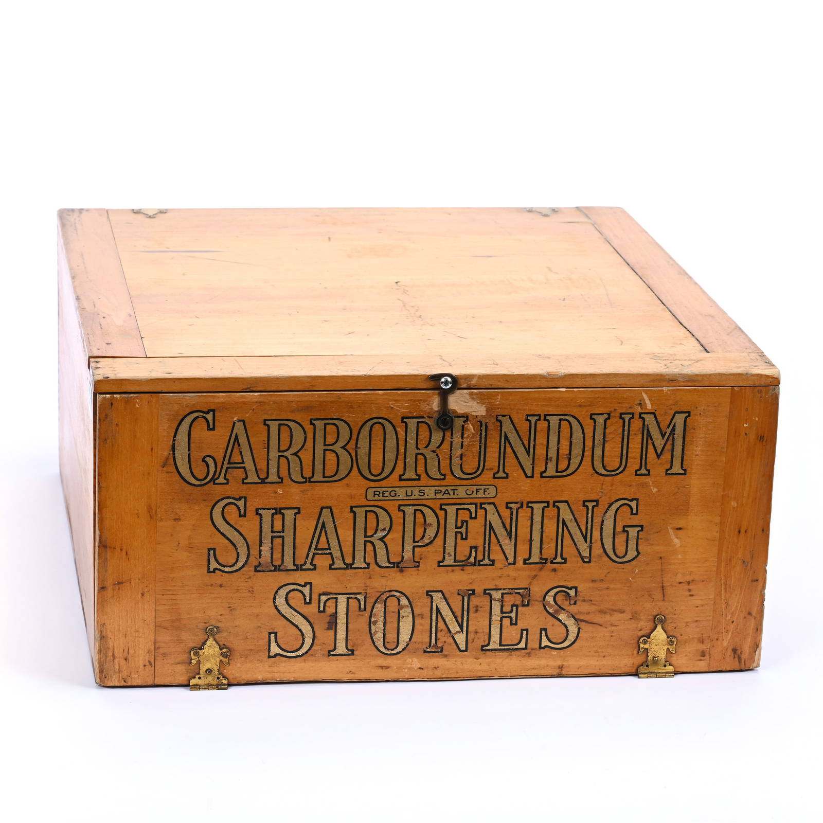Wooden Case With Advertising For Sharpening Stones "carborundum ...